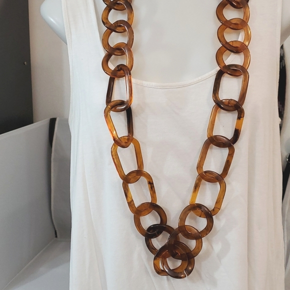 LOFT | Jewelry | New Loft Brown Large Chainlink Necklace 34 | Poshmark